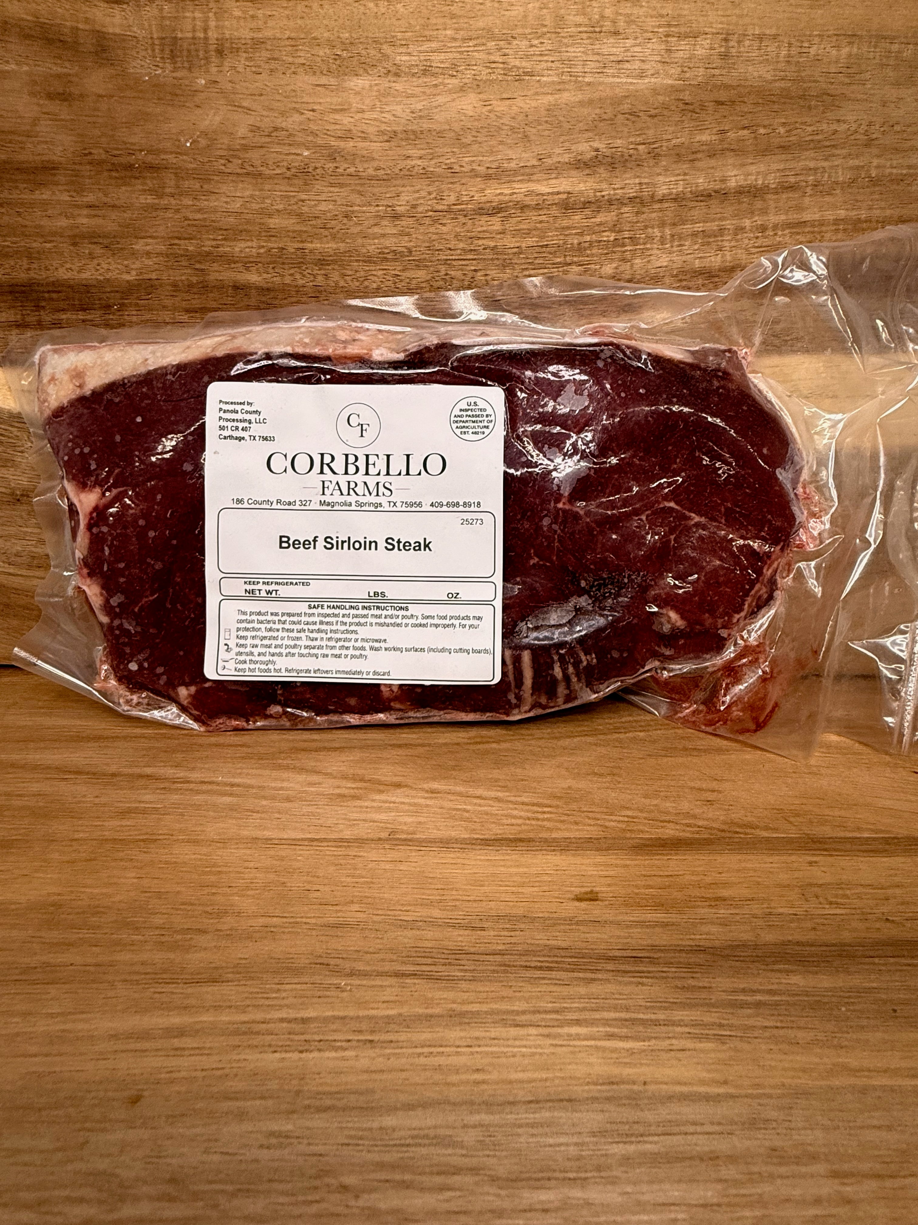 Beef Boneless Sirloin Steak – Corbello Farms